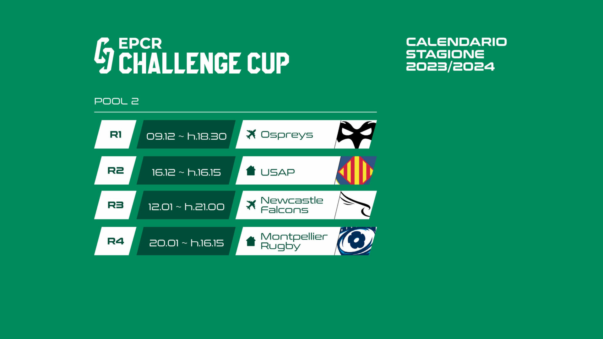 EPCR CHALLENGE CUP 2023/2024: ECCO IL CALENDARIO DEI LEONI | Benetton Rugby