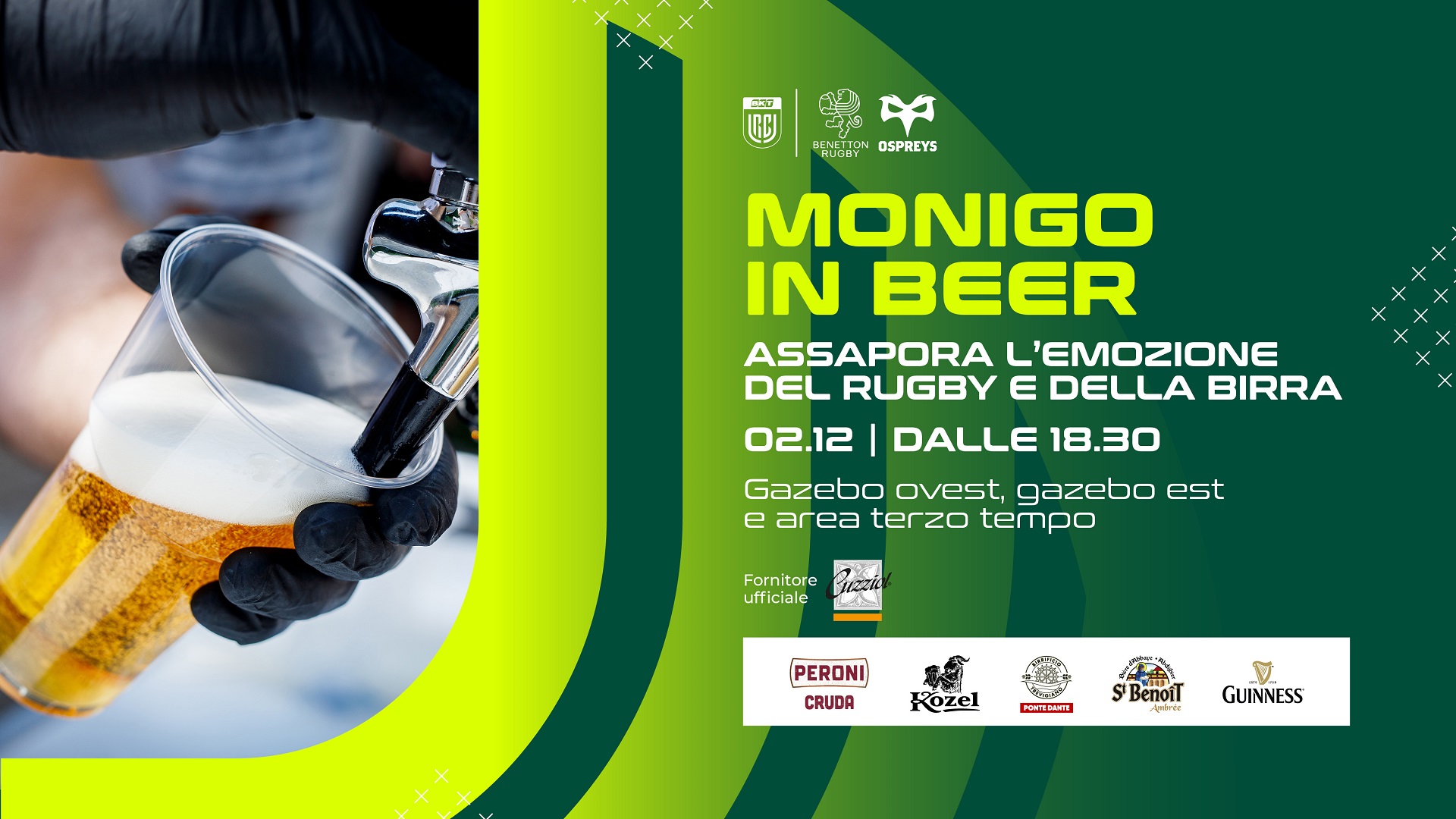 MONIGO IN BEER PER BENETTON RUGBY VS OSPREYS | Benetton Rugby